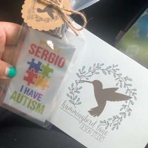 Autism Bag Tag Autism Alert Tag Personalized Bag Tag Autism - Etsy