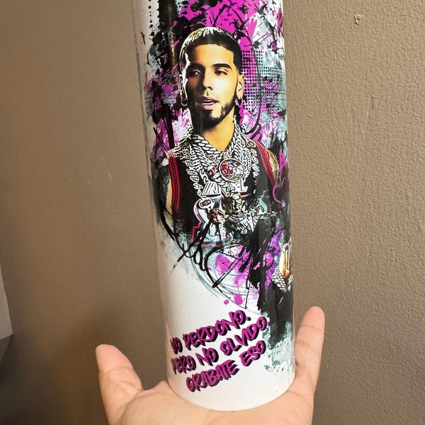 Anuel AA Design | Real Hasta La Muerte - Urban Pink Style 20oz Skinny ...