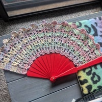 Crown of Petals Crochet Hand Fan Pattern - Hand Fan Crochet Pattern ...
