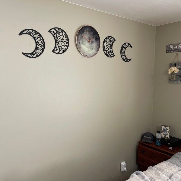 Moon Eclipse, Celestial Clock, Lunar Wall Decor, Wall Clock, Glow in ...