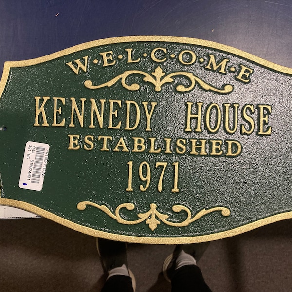 Custom House Plaque. Display Your Family Name and EST. Date. Welcome ...