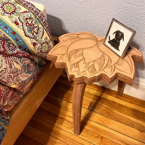 Lotus Flower, Plant Stand, Plant Stool, Plant Shelf, Side Table, Gift ...