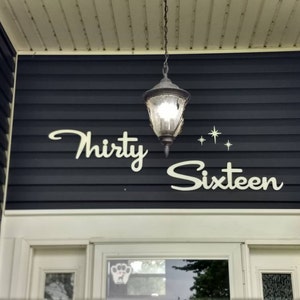 Large Mid Century Cursive House Numbers - Etsy