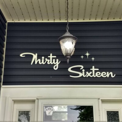 Large Mid Century Cursive House Numbers - Etsy