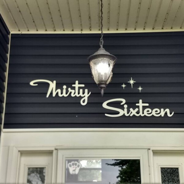 Large Mid Century Cursive House Numbers - Etsy