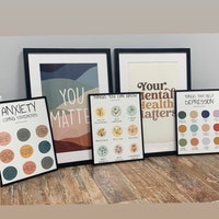BUNDLE OF 6 Mental Health Posters: School Counselor Office Decor School ...