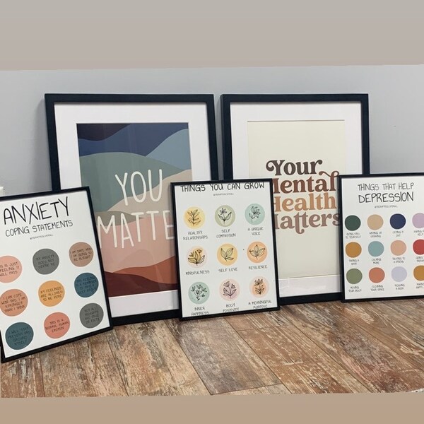 15 RAINBOW Counseling Posters Bundle School Counselor Office Decor ...