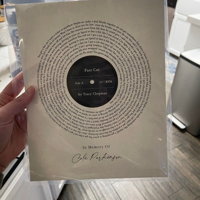 Wedding Song Lyric Art Anniversary Gift for Him Custom Song Lyrics Wall ...