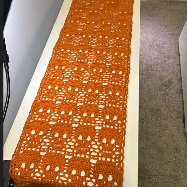 Skull Crochet Table Runner Pattern - Skeleton Crochet Doily Pattern ...