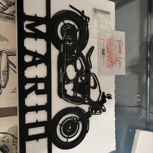 Customizable Chopper Star Sign Personalized Motorbike Named Motorcycle ...