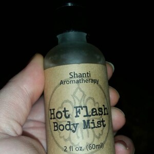 Hot Flash Cool and Refreshing Body Mist 3oz Cooling Essential Oils Body ...