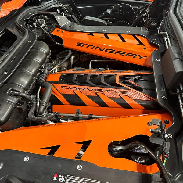 2020/2024 Edge Red C8 Corvette Engine Appearance Package (contact Us ...