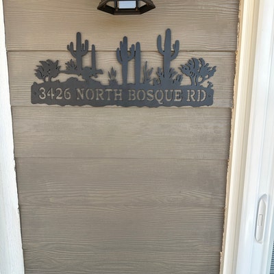 Personalized Desert Scene Metal Sign Decor Metal Monogram Gifts Free ...