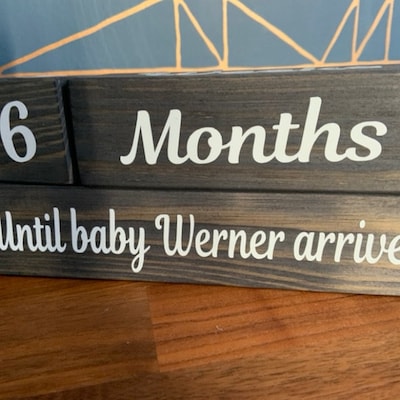Baby Countdown, Pregnancy Countdown Blocks, Days Until Baby ...