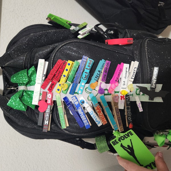 Pin Me Ribbon, Personalized Cheer Keychain, Multiple Color Options ...