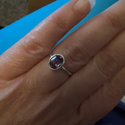 Dainty Alexandrite Ring, Color Change Alexandrite, 925 Solid Silver or ...