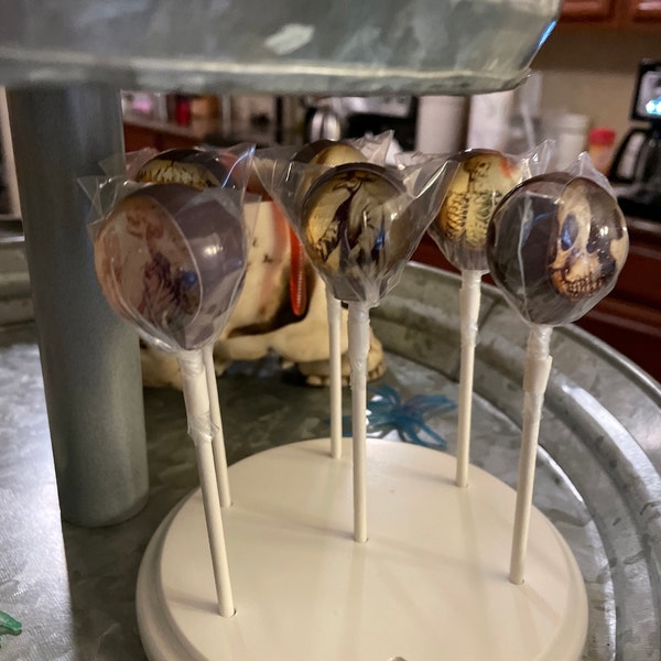 Haunted Skeleton Lollipops 6-piece Set by I Want Candy! - Etsy