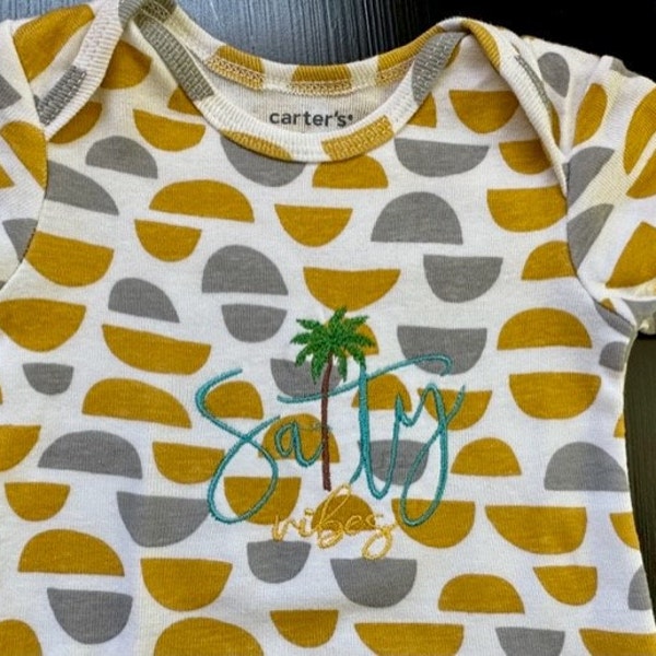 Salty Vibes Embroidery Design, Summer Embroidery Design, Machine ...