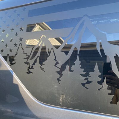 Fits 2018-2023 Subaru Crosstrek Rear Side Windows Topographic Map Decal ...