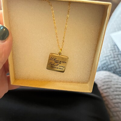 Do Not Be Afraid for I Am With You Bible Verse Gold Necklace, Isaiah 41 ...