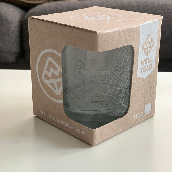 Custom City Map Rocks Glass | Any City / Town Personalized | Etched ...