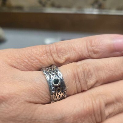 Unique Cracked Men's Ring, Men's Dry Earth Band, Rustic Wedding Band ...