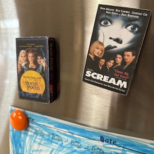 Retro VHS 90's Movies Mini Magnets Classic Cult Movies VHS Tape Covers ...