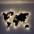 LED WORLD MAP / Wood World Map / Modern Home Decor / Led Wall Art / Led ...