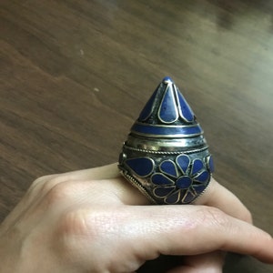 Multistone nepali ring Tibetan ring tablet ring signet | Etsy