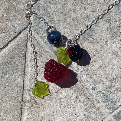 Glass Fruit Collection, Hand Blown Glass Art, Glass Berries in Glass ...