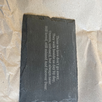 Personalised Slate Memorial Plaque Engraved Stone - Etsy UK