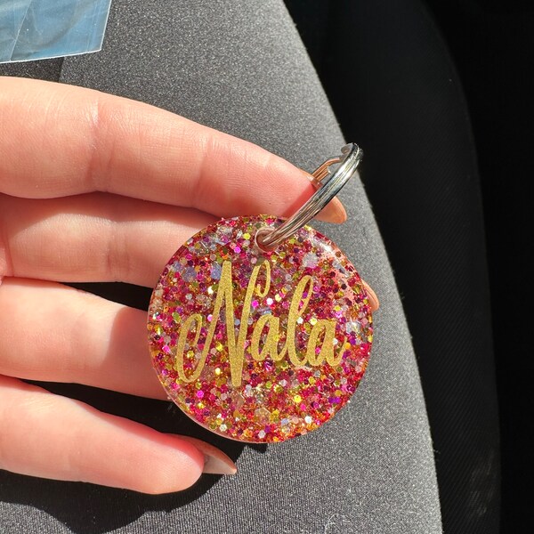 1.5" Resin Dog Tags/ Custom Dog Tags/ Epoxy Dog Tags - Etsy