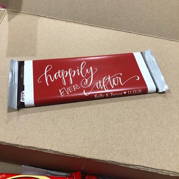 Wedding Candy Wrappers - 25 Chocolate Bar WRAPPERS - Wedding Chocolate ...