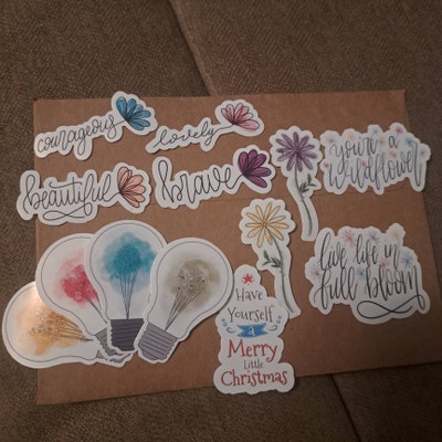 Colorful Inspirational Quote Sticker Pack Inspirational Quote Sticker ...