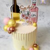 Pink Gin Cake Topper, Rose Gold Name and Age, Alcohol Cocktail Birthday ...