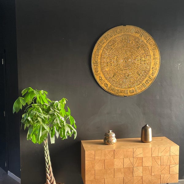 Mayan Empire Calendar | Real White Platinum Gold - Ancient Piedra Del ...