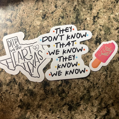 Friends Quote Sticker, Funny Sticker, They Don't Know That We Know They ...