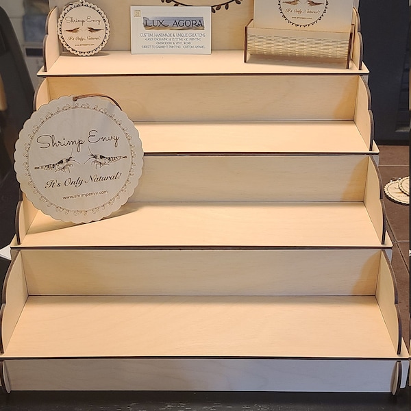 Custom Laser Engraved Display Stand: Craft Show Tabletop Shelves - Etsy