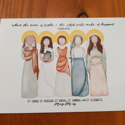 Infertility Saints Saint Print Saint Card Catholic Gift - Etsy