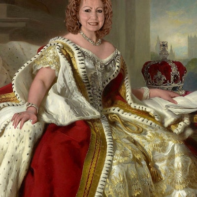 Custom Personalized Historical Portrait Royalty Queen - Etsy