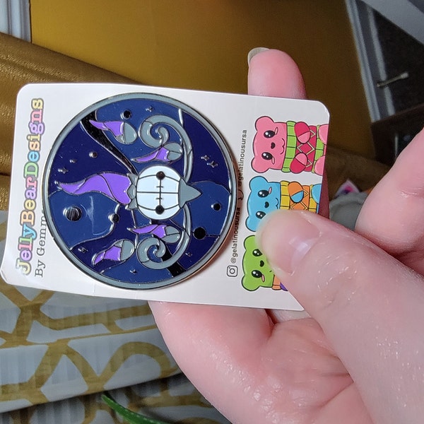 Chandelure Stained-glass Window Pin | Gold Plated Soft Enamel Pin - Etsy
