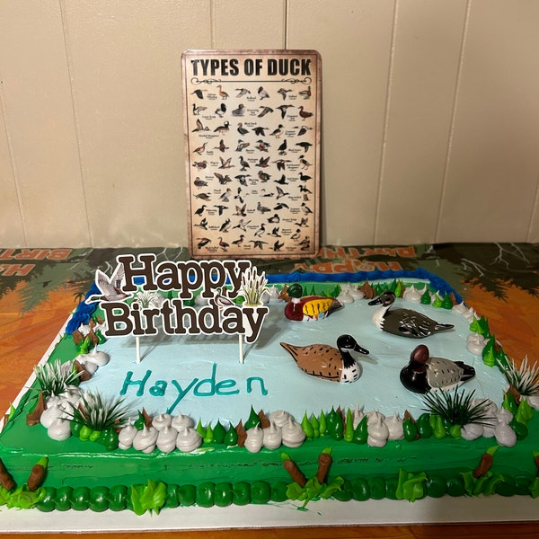 MALLARD DECOY DUCKS Cake Topper / Outdoor Hunting Themed Wedding Cake ...