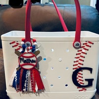 Bogg Bag Tassel and Charm, Bookbag Tag, Diaper Bag Tag, Custom Colors ...