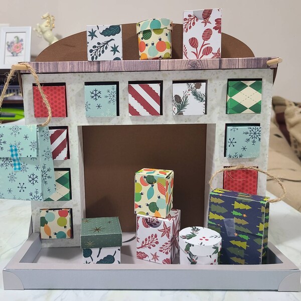 SVG Files to Create This Magical Christmas Fireplace Advent Calendar - Etsy