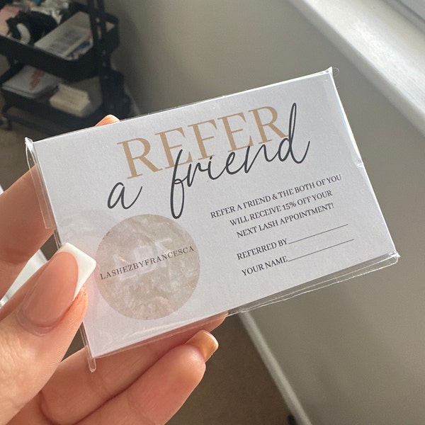 Logo Refer a Friend Loyalty Cards for Small Businesses - Printed ...