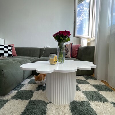 Coffee Table Funky Table Fluted Legs Table Cloud Shaped Table Colorful ...