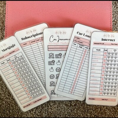 Cash Envelope Tracker Subscriptions Tracker Expense Tracker Budget ...