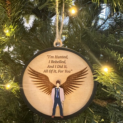 Supernatural Christmas Ornament, Sam, Dean and Baby, Handmade Wooden ...