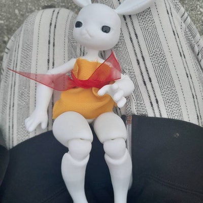 3D Printed PLA Plastic 30cm BJD Furry Bunny Ball Jointed - Etsy