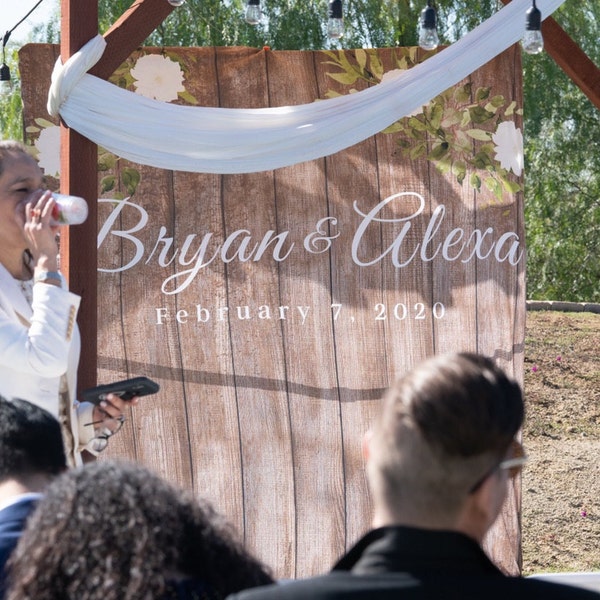 Rustic Wedding Decor, Wedding Backdrop for Reception, Photo Booth ...